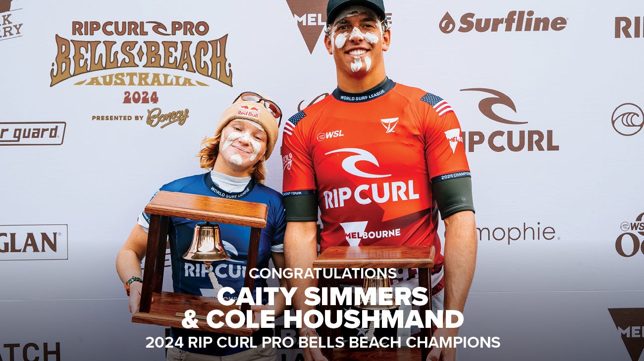 Caitlin Simmers And Cole Houshmand Win The 2024 Rip Curl Pro Bells Bea